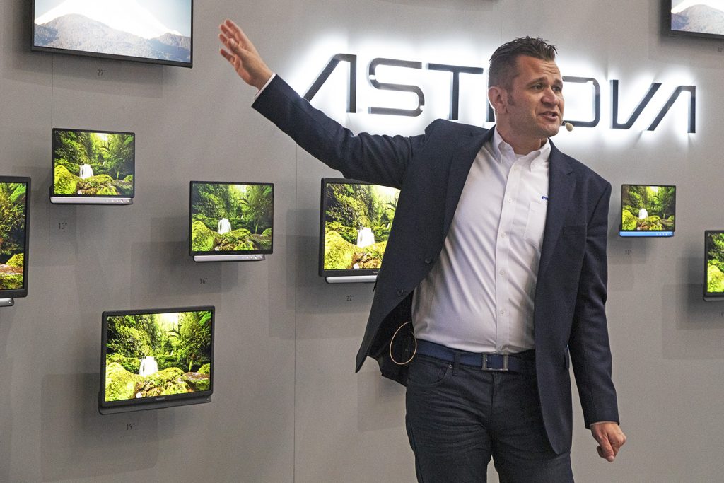 Ken Sain, Chief Executive Officer of Panasonic Avionics, during the ...